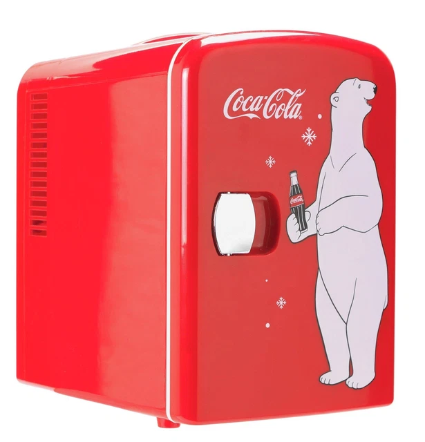 COCA COLA MINI Fridge Cooler Drinks Chiller Coke Bear Perfect Christmas ...