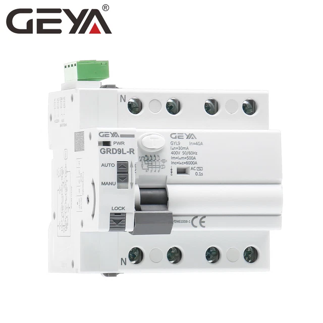 GEYA ELCB AUTO Reclose 4P AC230V DC12/24/48V Recloser Gerät Selbst ...