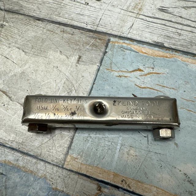VINTAGE EKLIND TOOL Company No. 91-s.050 - HEX ALLEN KEY SET 8 Allan ...