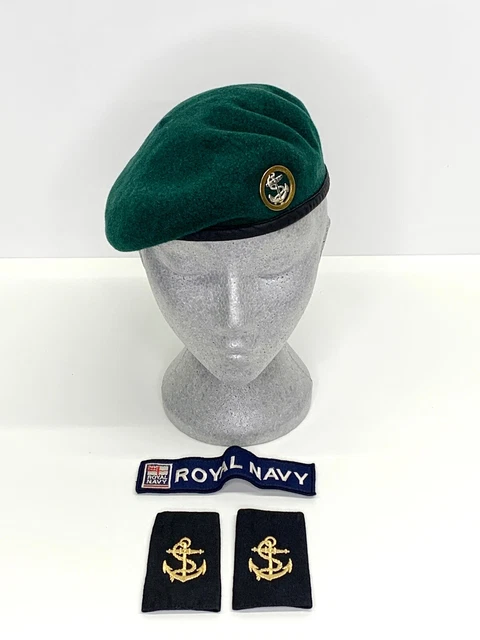 ROYAL NAVY COMMANDO Beret, Chest Badge & Slides. Size 55cm. £18.99 ...