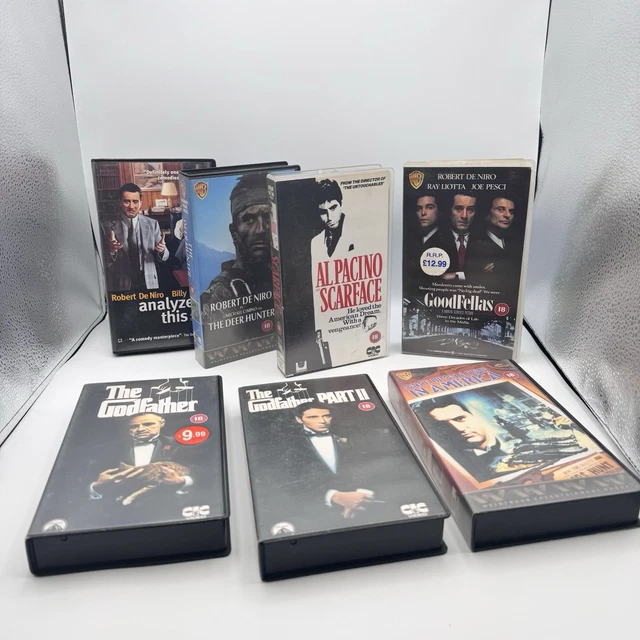 RETRO MAFIA CRIME VHS Bundle Godfather Scarface Goodfellas De Niro ...