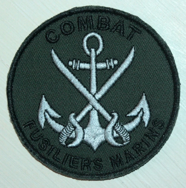 ÉCUSSON PATCH MARINE nationale, commando, combat fusiliers marins EUR 9 ...