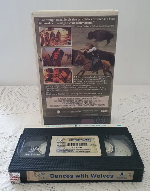 DANCES WITH WOLVES Ex Rental VHS Kevin Costner Australia $11.95 ...
