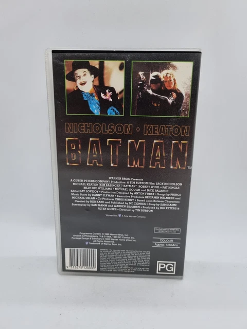 BATMAN DC VHS tape video vintage retro 1992 Jack Nicholson Michael ...