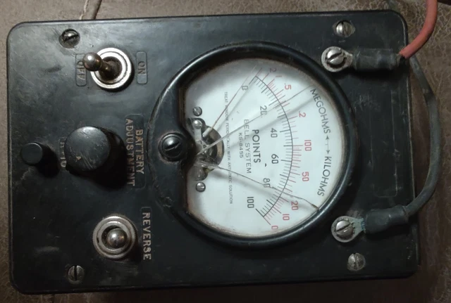 VINTAGE OHM TEST Meter Collectible KS-8455 Bell System W/Leather Case ...