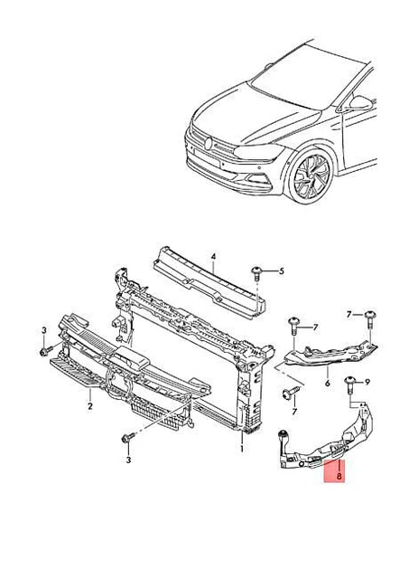 NEUF VW POLO Derby Vento-Ind Support Pour Feu de Route Headl ...