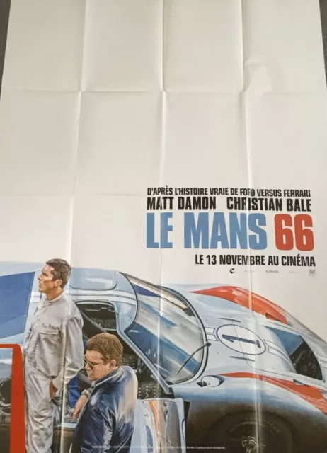 AFFICHE CINÉMA FRENCH poster LE MANS 66 120x160 cm/ FORD V FERRARI (47x63inches) EUR 79,99 ...