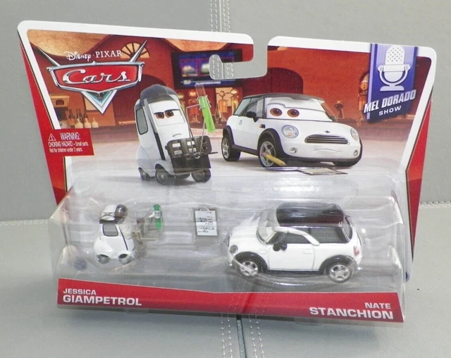 DISNEY PIXAR CARS Double Car Set Jessica Giampetrol Nate Stanchion ...
