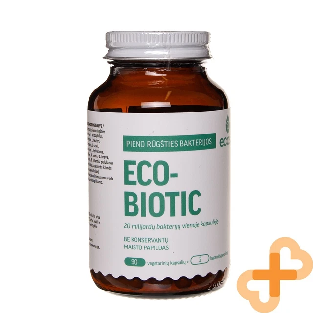 ECOSH ECOBIOTIC 90 Capsules Lactic Acid Bacteria Complex Digestive ...