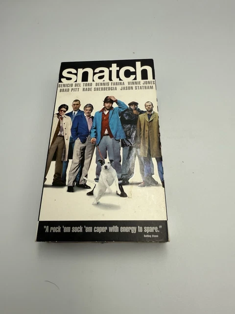 SNATCH VHS 2001 Brad Pitt Jason Statham Benicio Del Toro Guy Ritchie ...