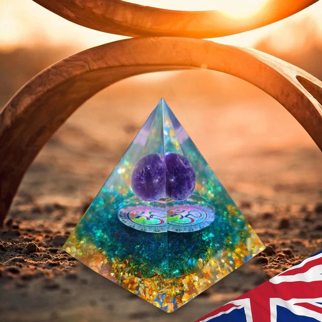 HEALING CHAKRA PYRAMID Orgone Pyramid Energy Generator Healing Crystal ...