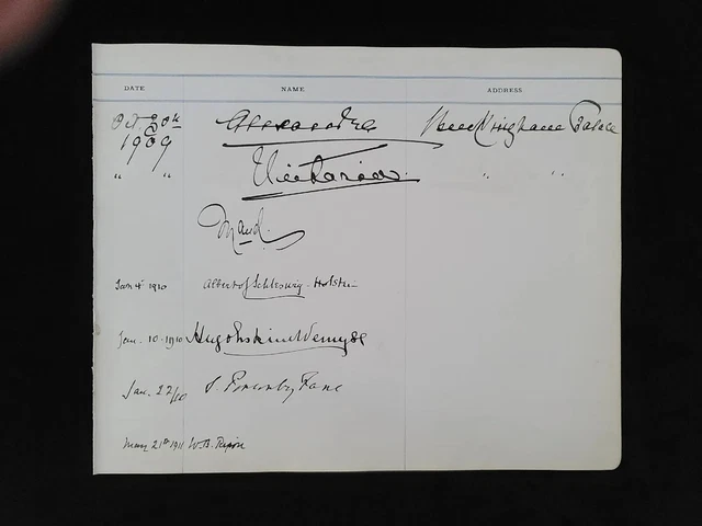 QUEEN ALEXANDRA MAUD Wales Victoria Albert Signed Royal Document ...