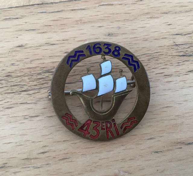 INSIGNE METAL 43 Regiment D Infanterie Armee Francaise Occasion EUR 30 ...