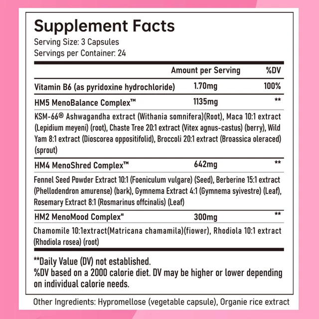 HAPPY MAMMOTH HORMONE Harmony Natural Hormonal Support Supplement Women ...