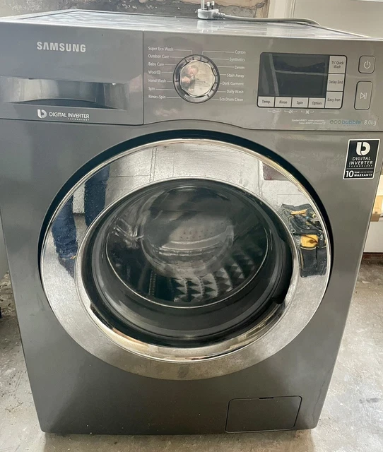 SAMSUNG WF80F5E5U4X ECOBUBBLE 8kg Freestanding Washing Machine - Fully ...
