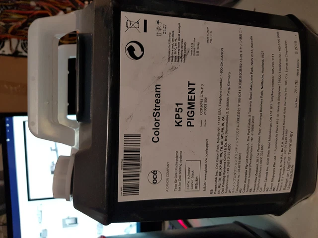 ENCRE PIGMENTAIRE OCE ColorStream KP51 noire bidon de 5,5 kg OCP-KP51 ...