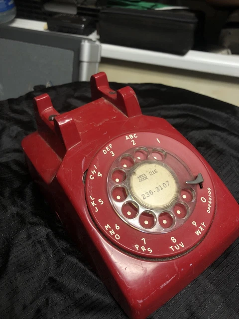RED ROTARY PHONE Rough Condition (no Handset) £18.18 - PicClick UK