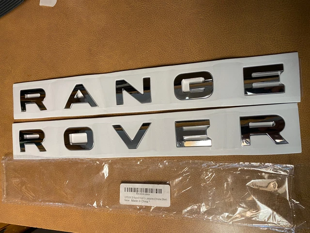 3D FRONT HOOD/REAR Adhesive Letter For RANGE ROVER Emblem Black $12.50 ...