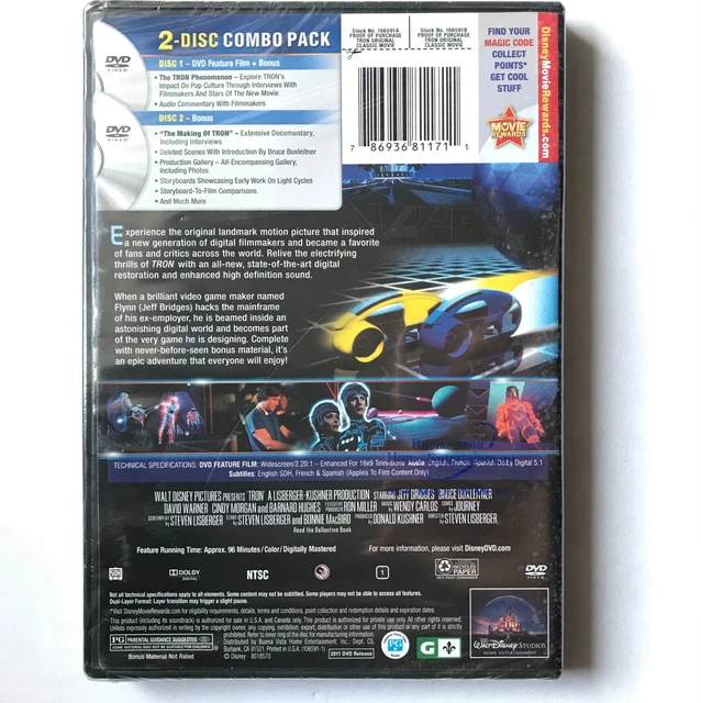 TRON DVD THE Original Classic 2-Disc Special Edition Walt Disney Region ...