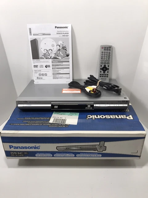 PANASONIC MODEL NO. DVD-S47 DVD/CD Player With Remote VG+ £16.43 - PicClick UK