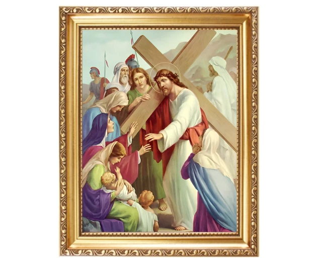 THE CRUCIFIXION - Jesus With The Cross - Christian Framed Picture ...