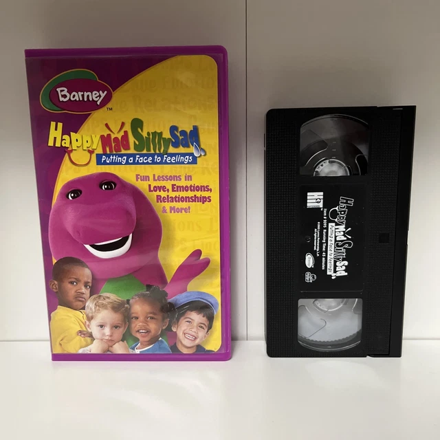 BARNEY HAPPY MAD Silly Sad VHS Good Condition VHS Clam Shell Hit ...
