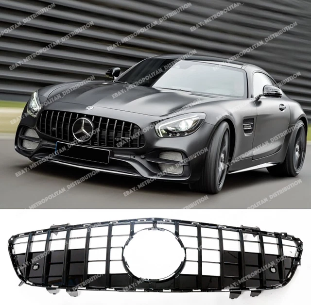 MERCEDES SL R231 2017+ Panamericana grille AMG GT SL65 look gloss Black ...