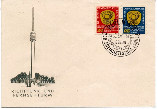 GDR FDC MI. 686-87 Conference of Ministers of Postal and ...