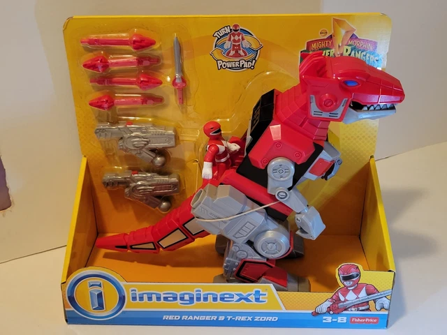 POWER RANGERS IMAGINEXT Red Ranger & T-Rex Zord MMPR NEW SEE ...