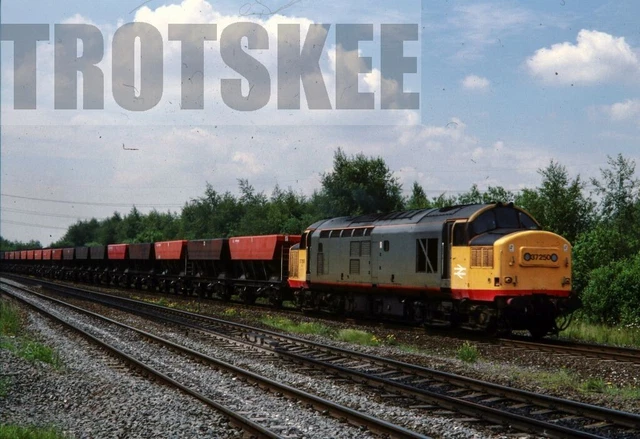 35MM SLIDE BR British Railways Diesel Loco Class 37 37250 Water Orton ...
