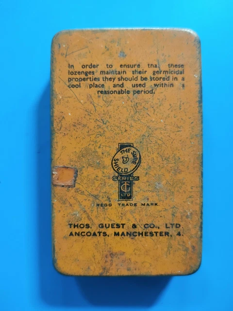 VINTAGE IODISED THROAT Lozenges Tin Thomas Guest And Co £3.99 - PicClick UK