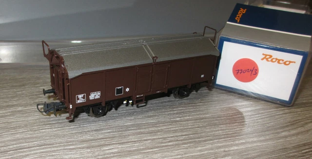 ROCO H0 77020/3, SNCF 1x vagone tetto scorrevole, con assi CA (per ...