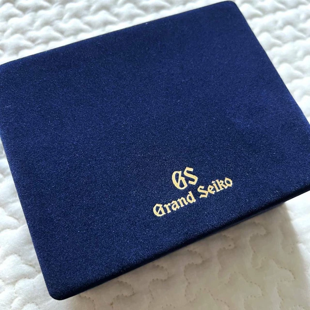 VINTAGE GRAND SEIKO GS Empty Navy Blue Presentation Box Complete with ...