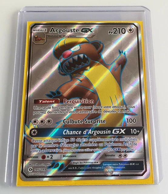 CARTE POKEMON ARGOUSTE Gx Full Art 145/149 Neuve Vf Ultra Rare EUR 20 ...