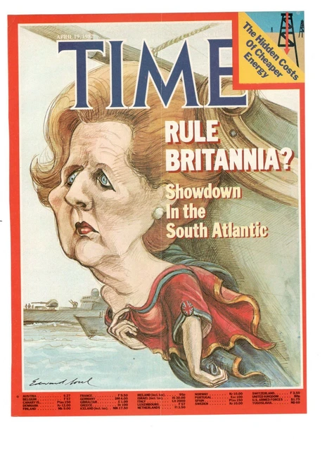 MARGARET THATCHER RULE BRITANNIA? 1982 TIME solo cover originale ...