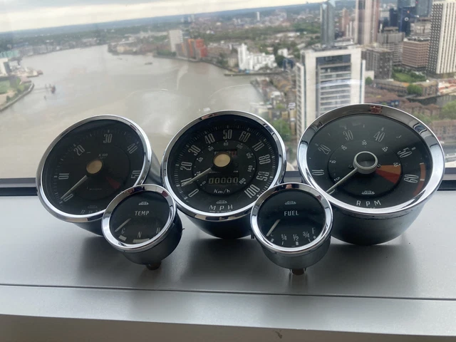 SMITHS ORIGINAL GAUGES Classic Cars British Jeager Speedo Rev Counter £ ...