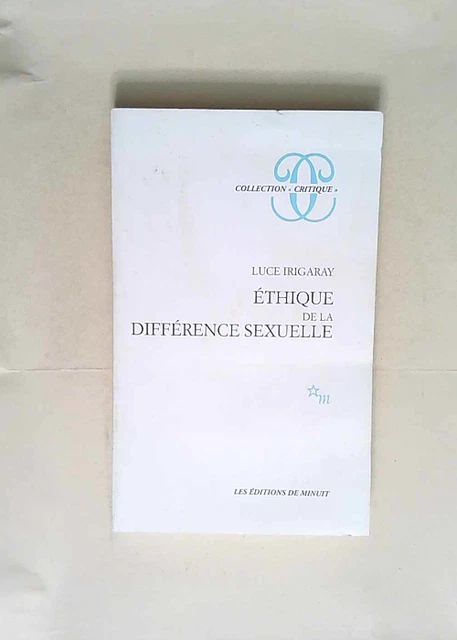 ÉTHIQUE DE LA différence sexuelle - Luce Irigaray EUR 12,07 - PicClick FR