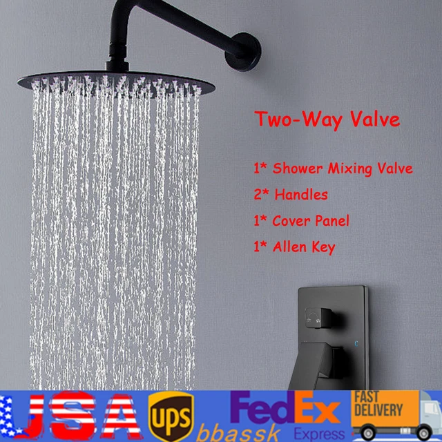 SOLID BRASS SHOWER Mixing Valve 2-Way Shower Diverter Valve Mixer ...