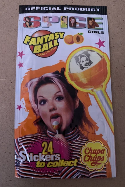 RARE! CHUPA CHUPS Empty Lolly Wrapper Geri Halliwell Spice Girls 1997 ...