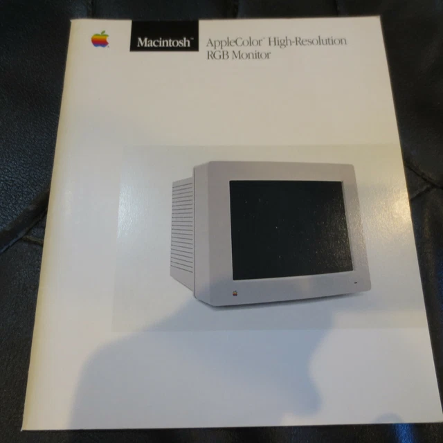 VINTAGE APPLE MACINTOSH "AppleColor High-Res RGB Monitor User's Guide ...