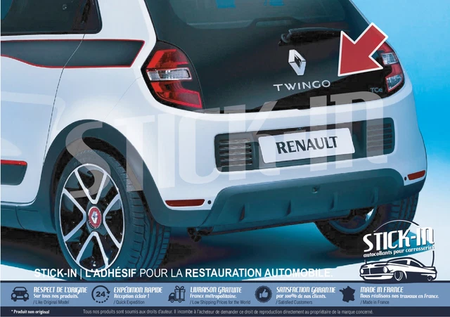 RENAULT TWINGO 3 Autocollant Stickers Coffre Boot Monogramme Conforme ...