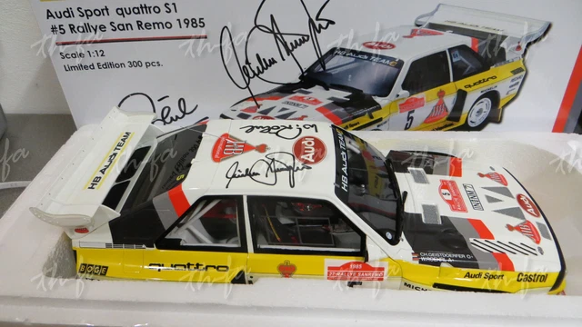 AUDI SPORT QUATTRO S1 1:12 Otto Mobile Signé Rare San Remo 1/300 1985 W ...