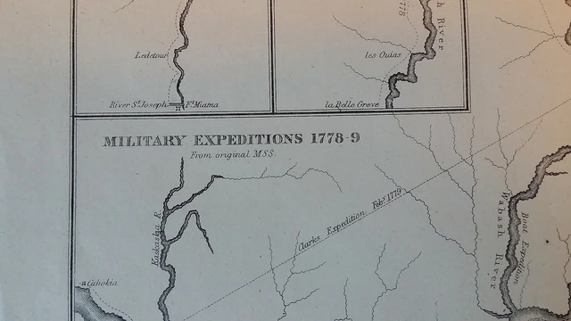 1778 - 1779 Military Expeditions Antique Map Plan American ...