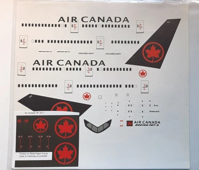 BOEING B787-9 AIR Canada 1/144 Scale decals only used $19.99 - PicClick AU