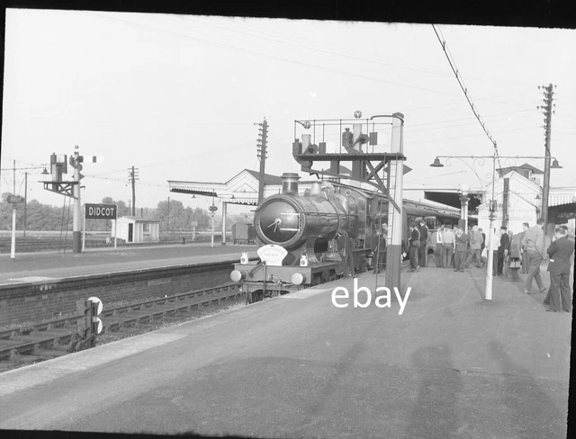 ORIGINAL LARGER NEGATIVE OF GWR STEAM LOCO 3440 AT DIDCOT on 14/5/60. £ ...