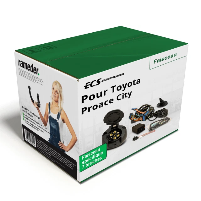 FAISCEAU SPÉCIFIQUE AU véhicule 7 broches pour TOYOTA Proace City 19 ...