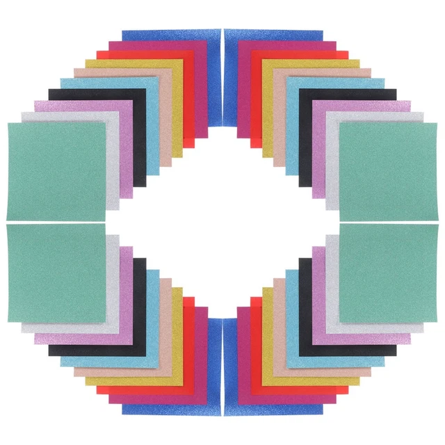 40 SHEETS SHINY Paper for Crafting Glitter Sparkle Cardstock White $23. ...