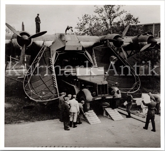 S065 FOTO WEHRMACHT Archiv Repro Luftwaffe Flugzeug Lastensegler Me323 ...