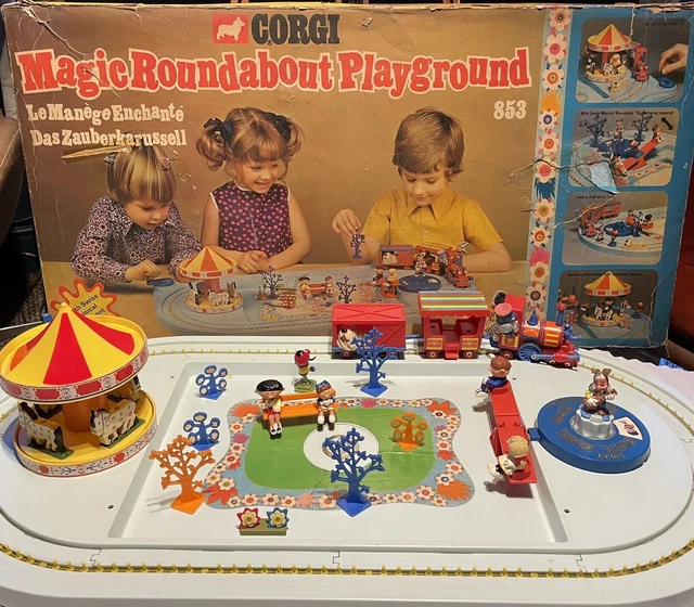 VINTAGE 1972 CORGI MAGIC ROUNDABOUT PLAYGROUND Complete Boxed Working ...