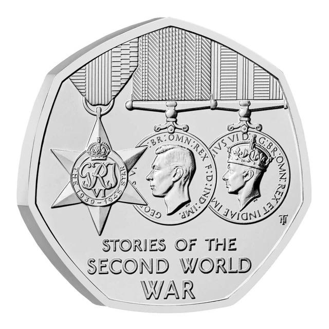RARE NIFC 2025 KING CHARLES III UNC 2ND WORLD WAR 50p COIN £15.20 ...